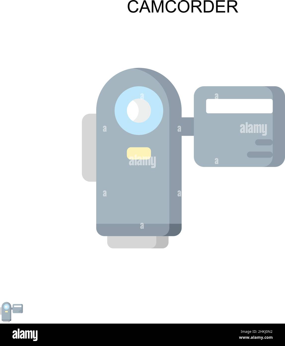 Camcorder Simple vector icon. Illustration symbol design template for ...