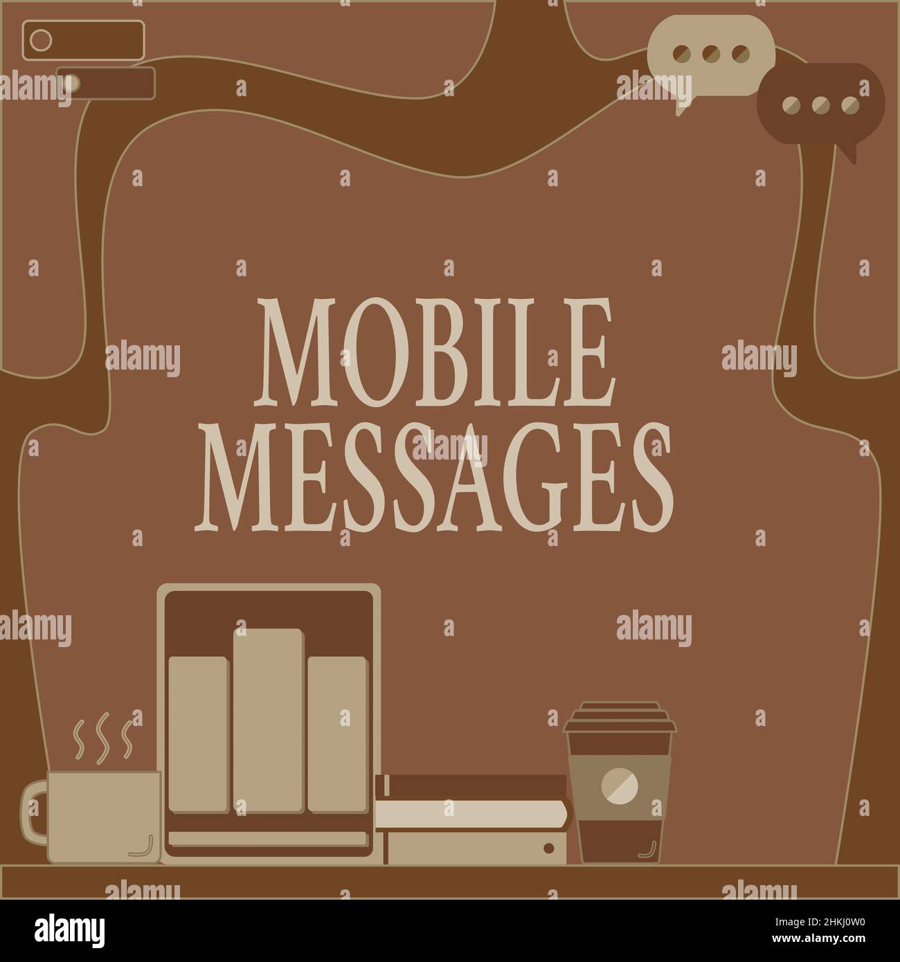 Sign displaying Mobile Messages. Concept meaning the act of composing ...