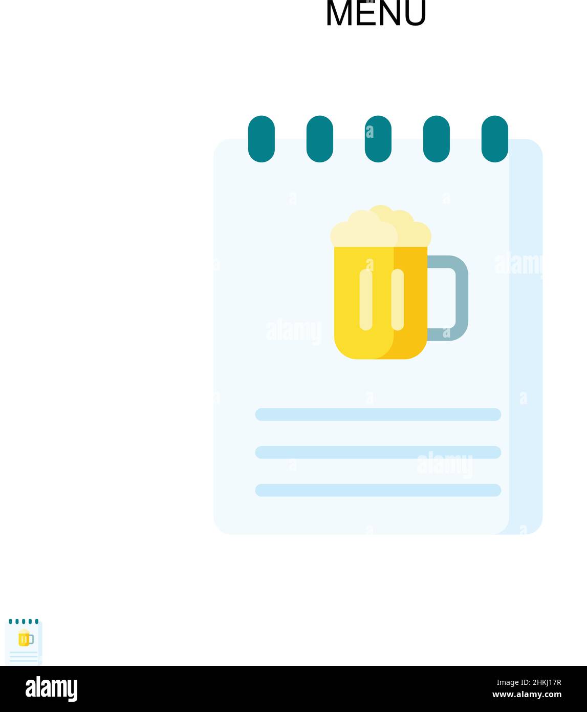 Menu Simple vector icon. Illustration symbol design template for web ...