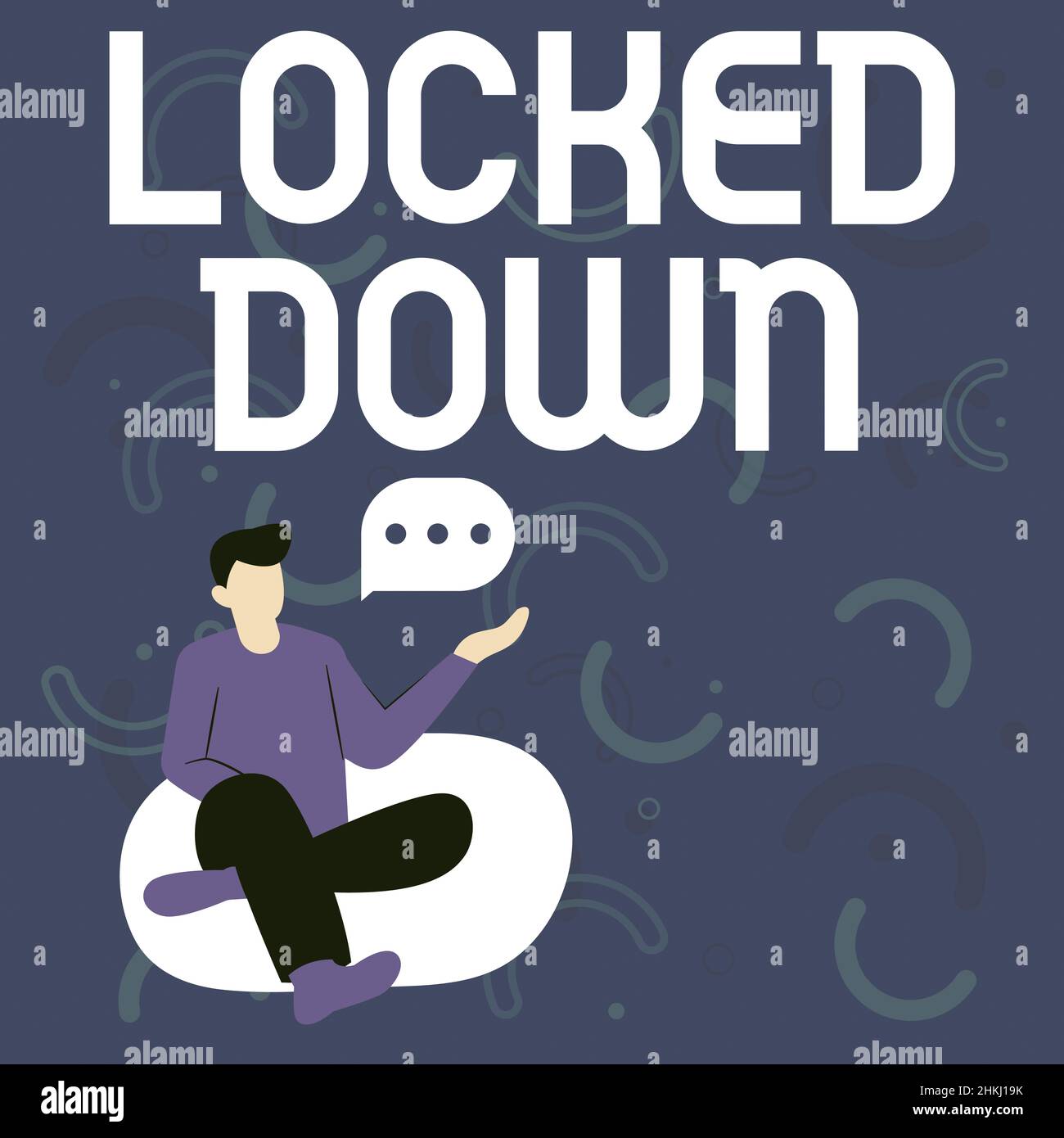 Text showing inspiration Locked Down. Business showcase emergency ...