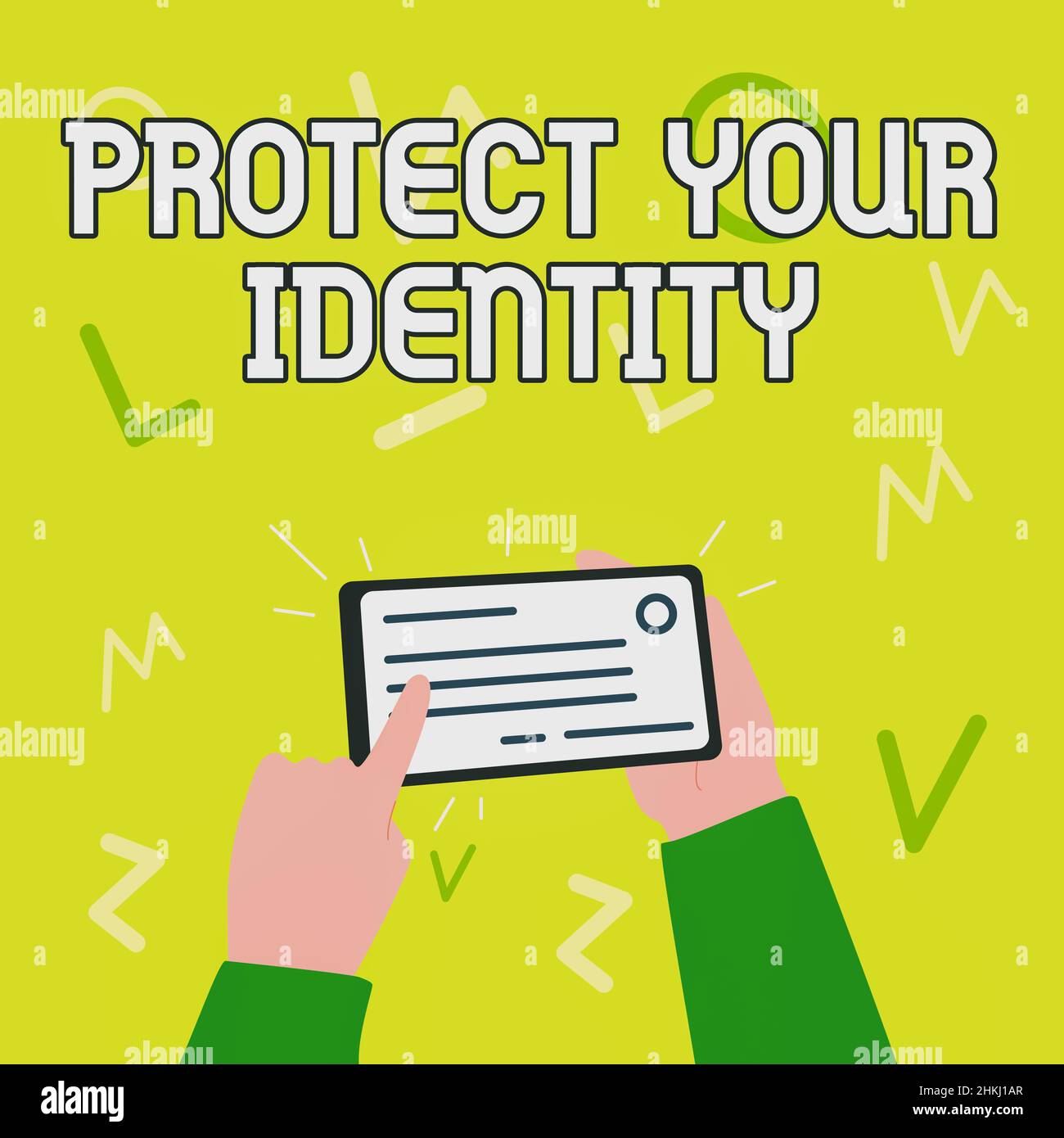 Sign displaying Protect Your Identity. Word Written on enabling privacy ...