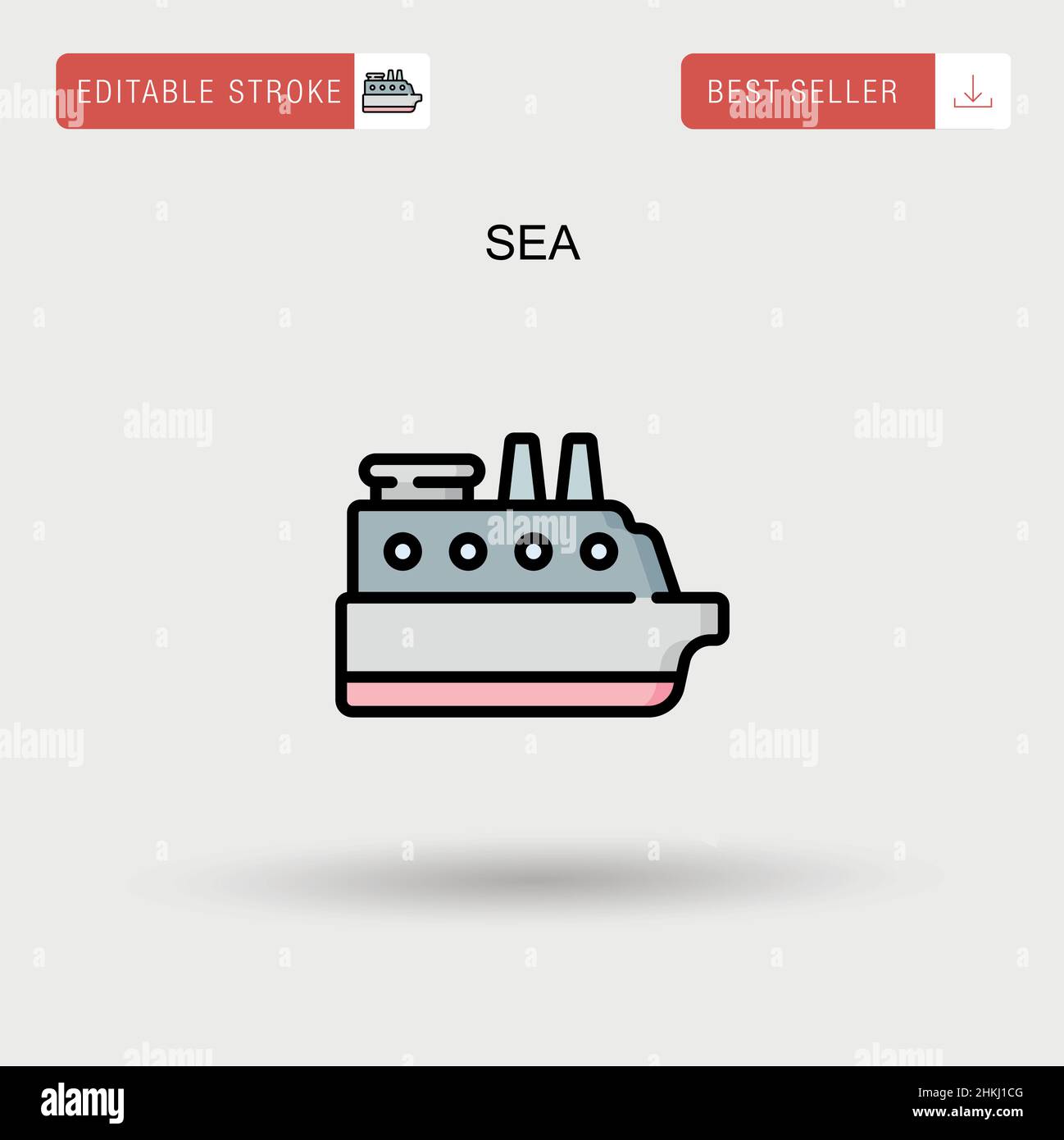 Sea Simple vector icon Stock Vector Image & Art - Alamy