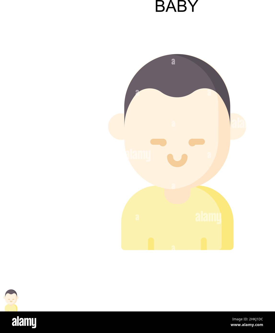 Baby Simple vector icon. Illustration symbol design template for web ...