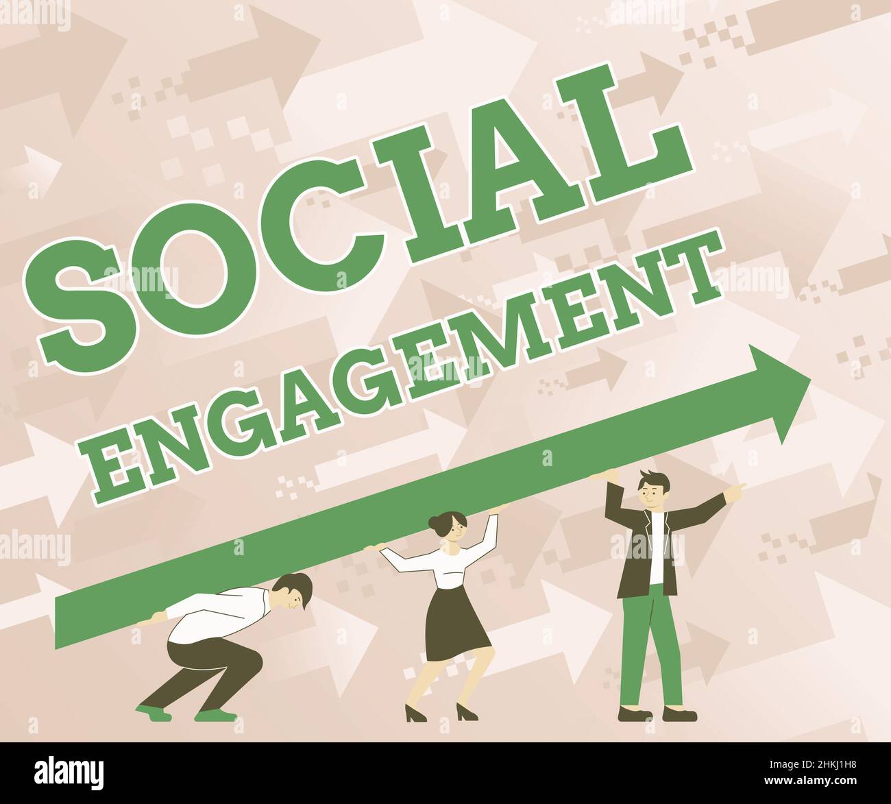 Sign displaying Social Engagement. Business showcase Degree of ...