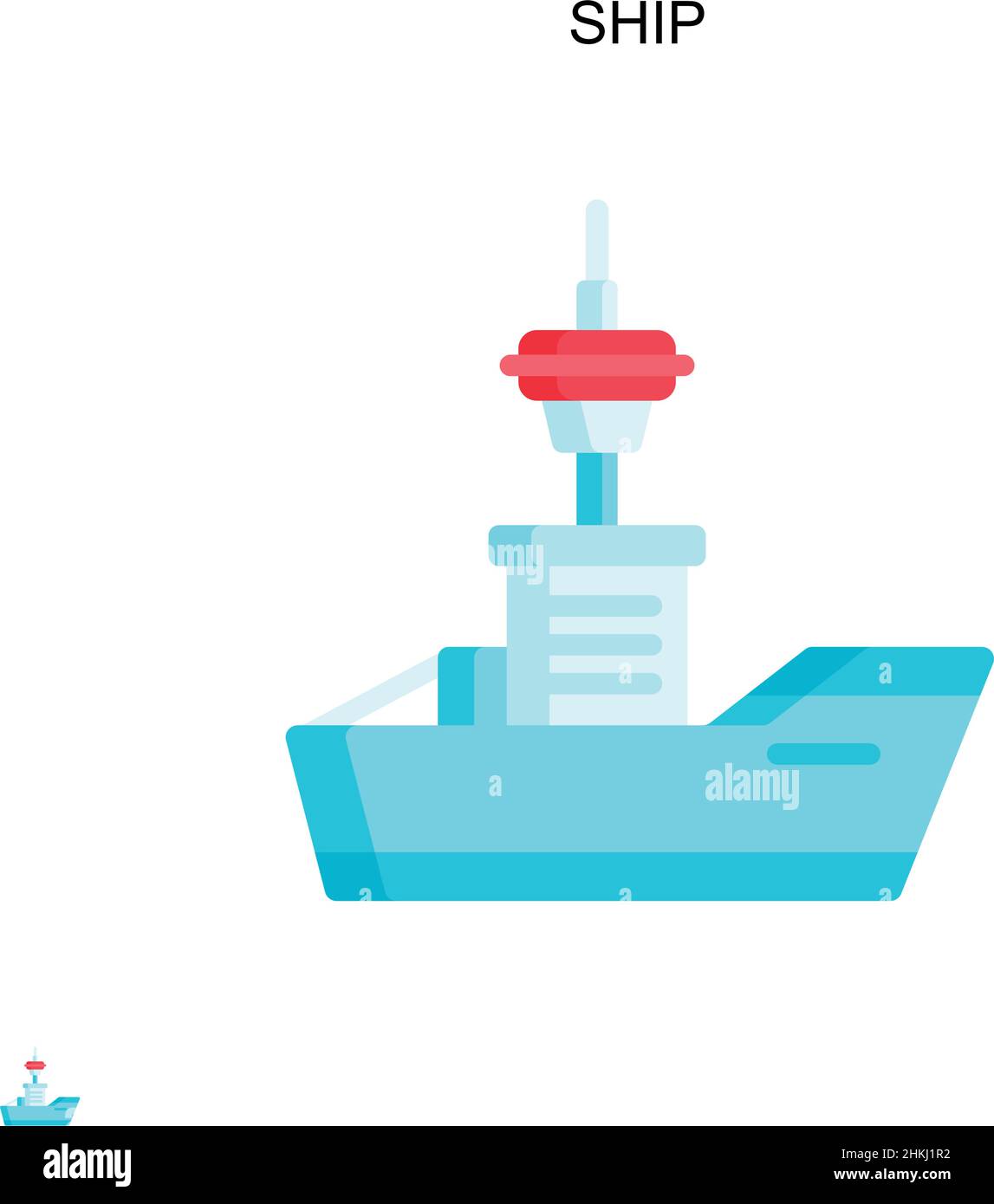 Ship Simple vector icon. Illustration symbol design template for web ...
