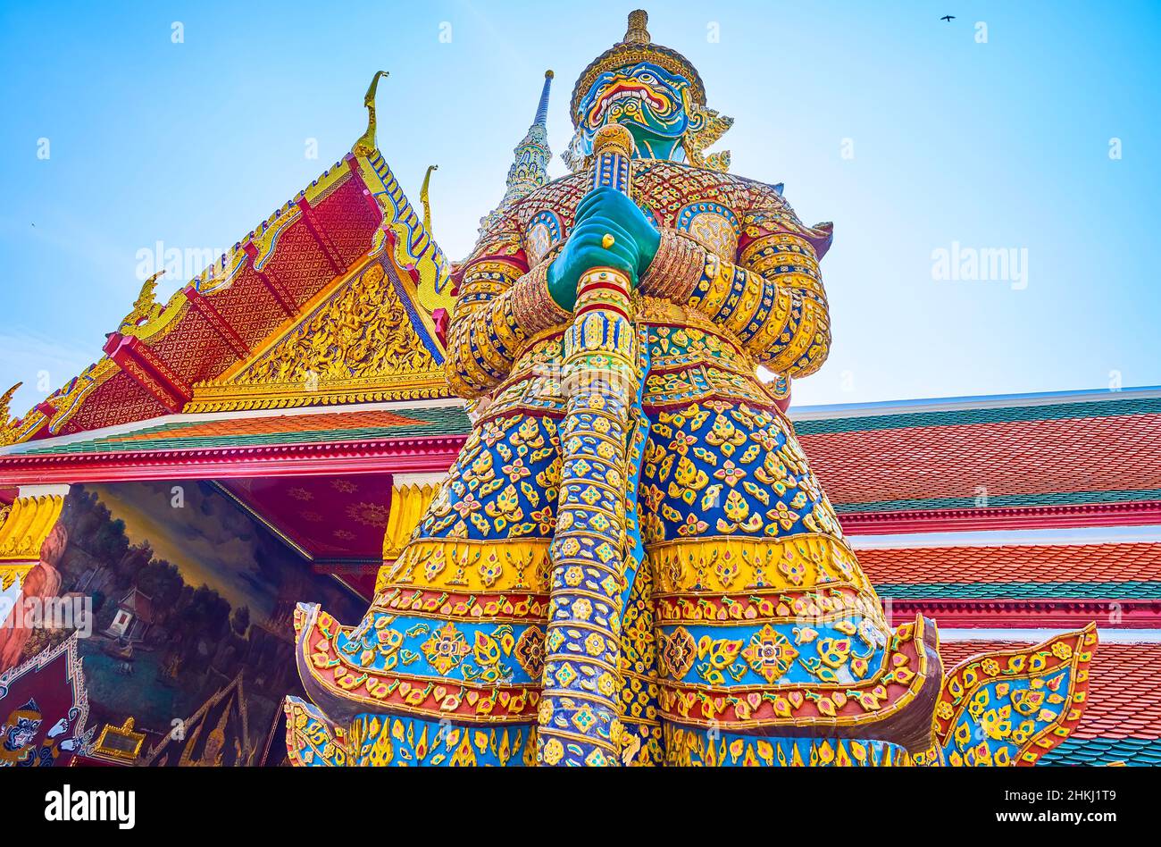 BANGKOK, THAILAND - MAY 12, 2019: The sculpture of the Intarachit Giant ...