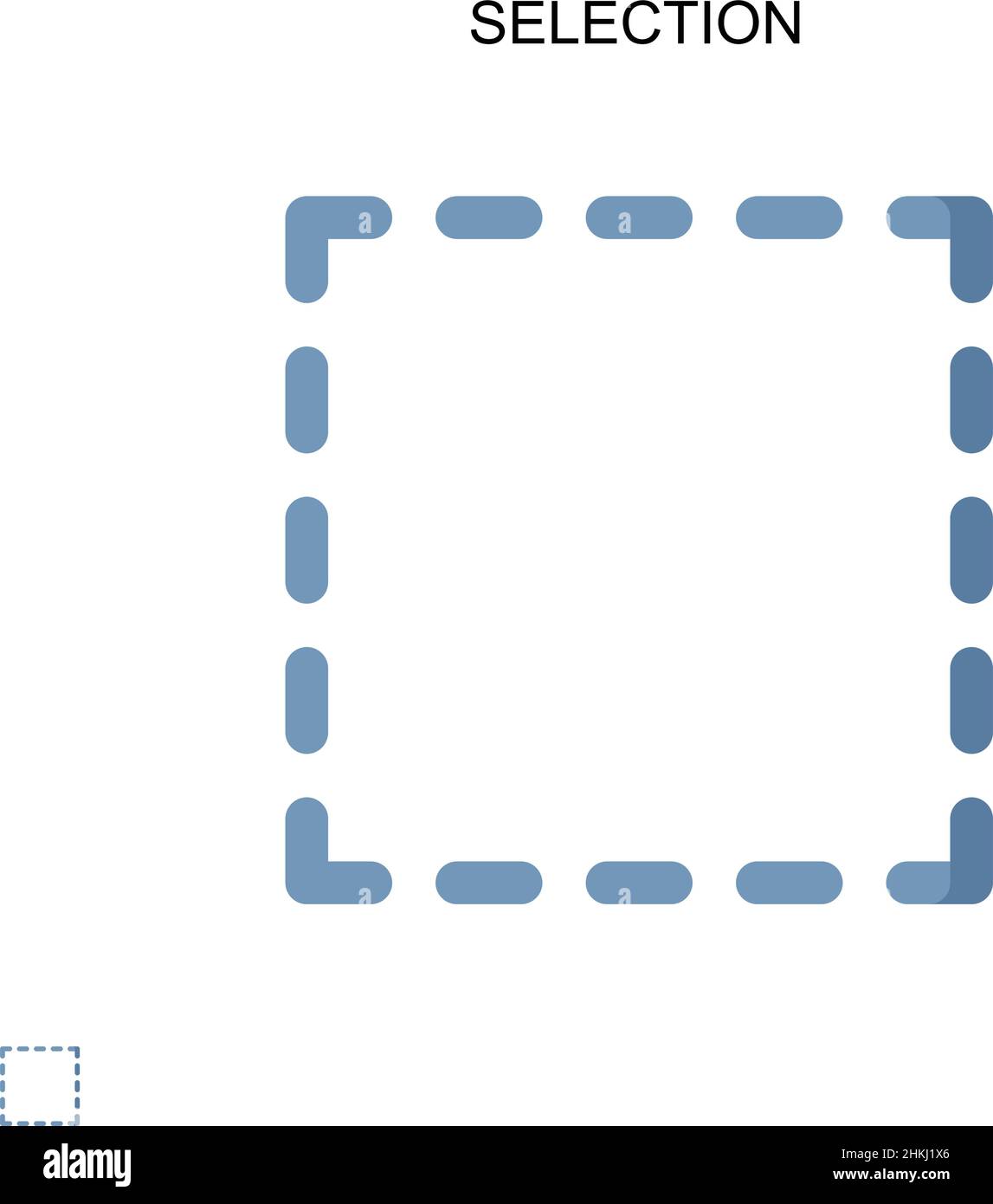 Selection Simple vector icon. Illustration symbol design template for ...