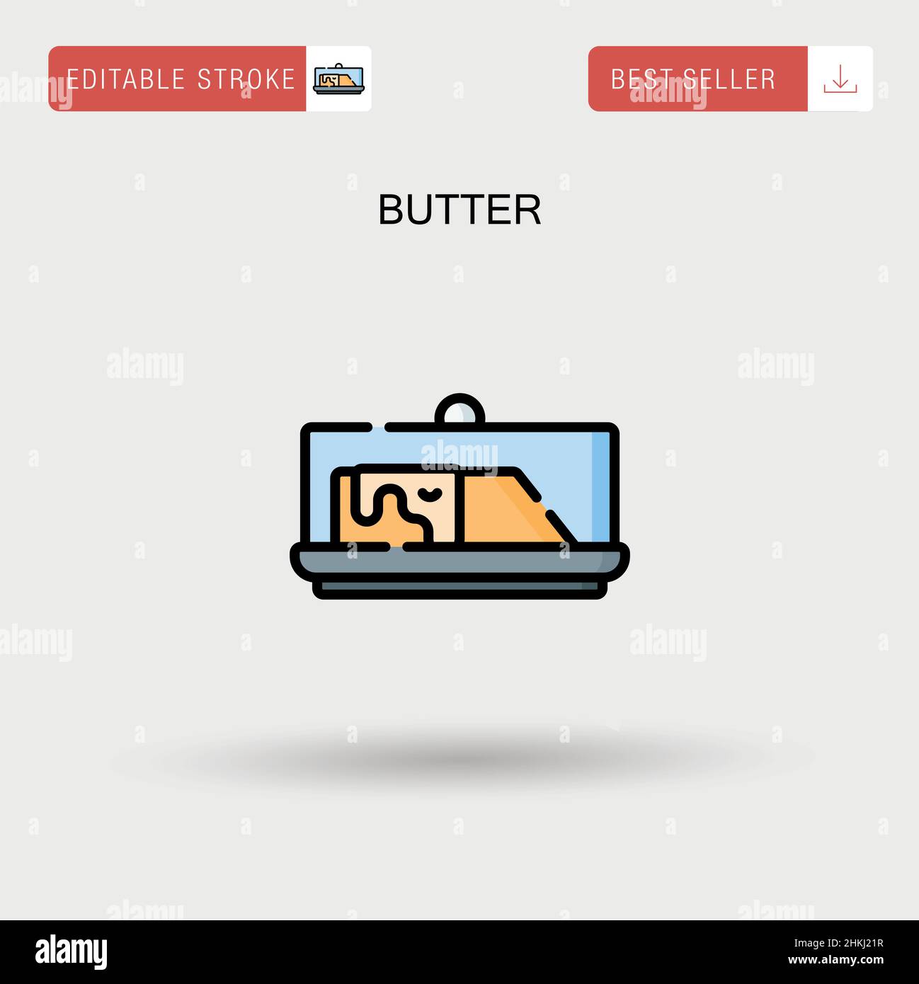 Butter icon white background Stock Vector Images - Alamy
