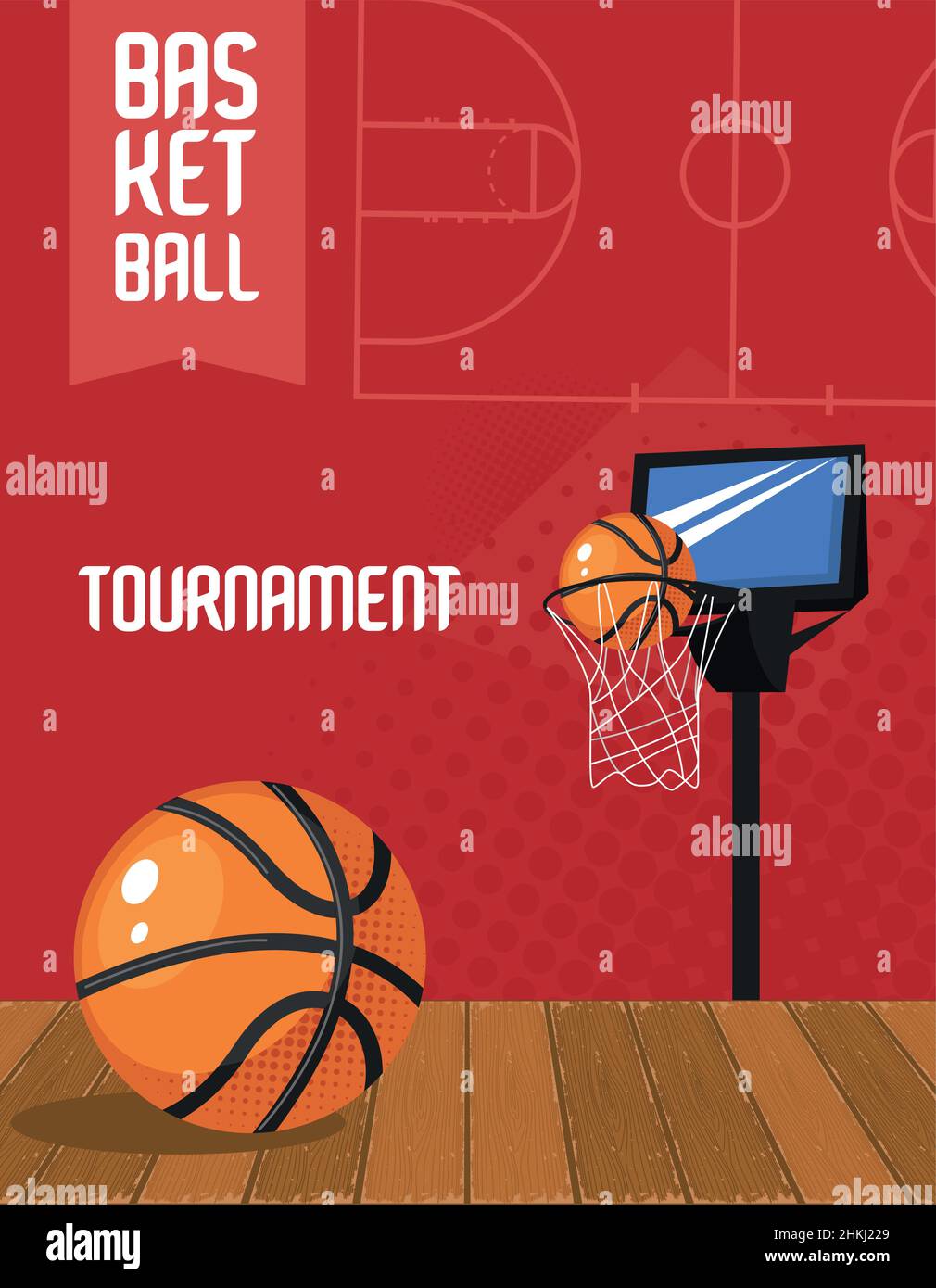 basketball tournament lettering with point Stock Vector Image & Art - Alamy