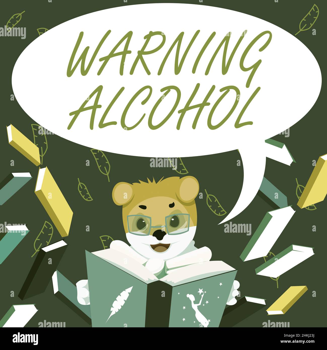 Conceptual caption Warning Alcohol. Business idea Warning Alcohol Fox ...