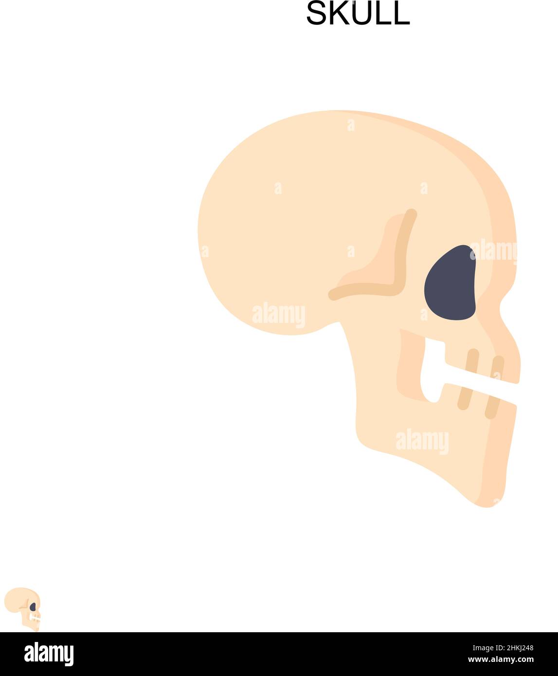 Skull Simple vector icon. Illustration symbol design template for web ...