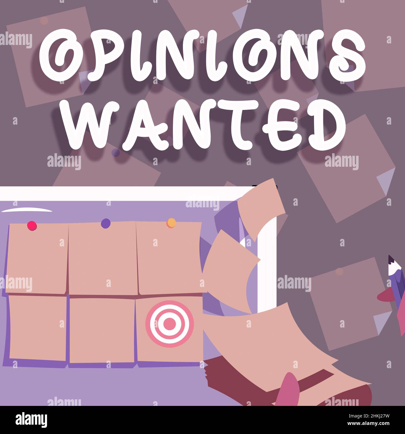 Sign displaying Opinions Wanted. Business concept judgment or advice by ...