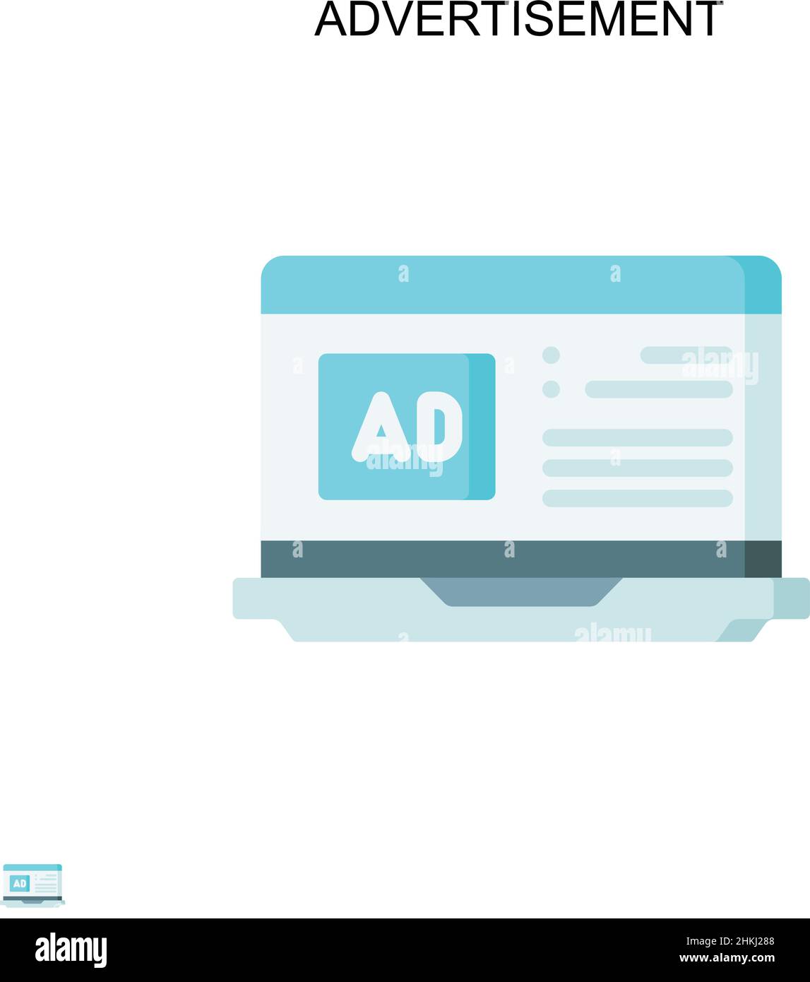 Advertisement Simple vector icon. Illustration symbol design template ...