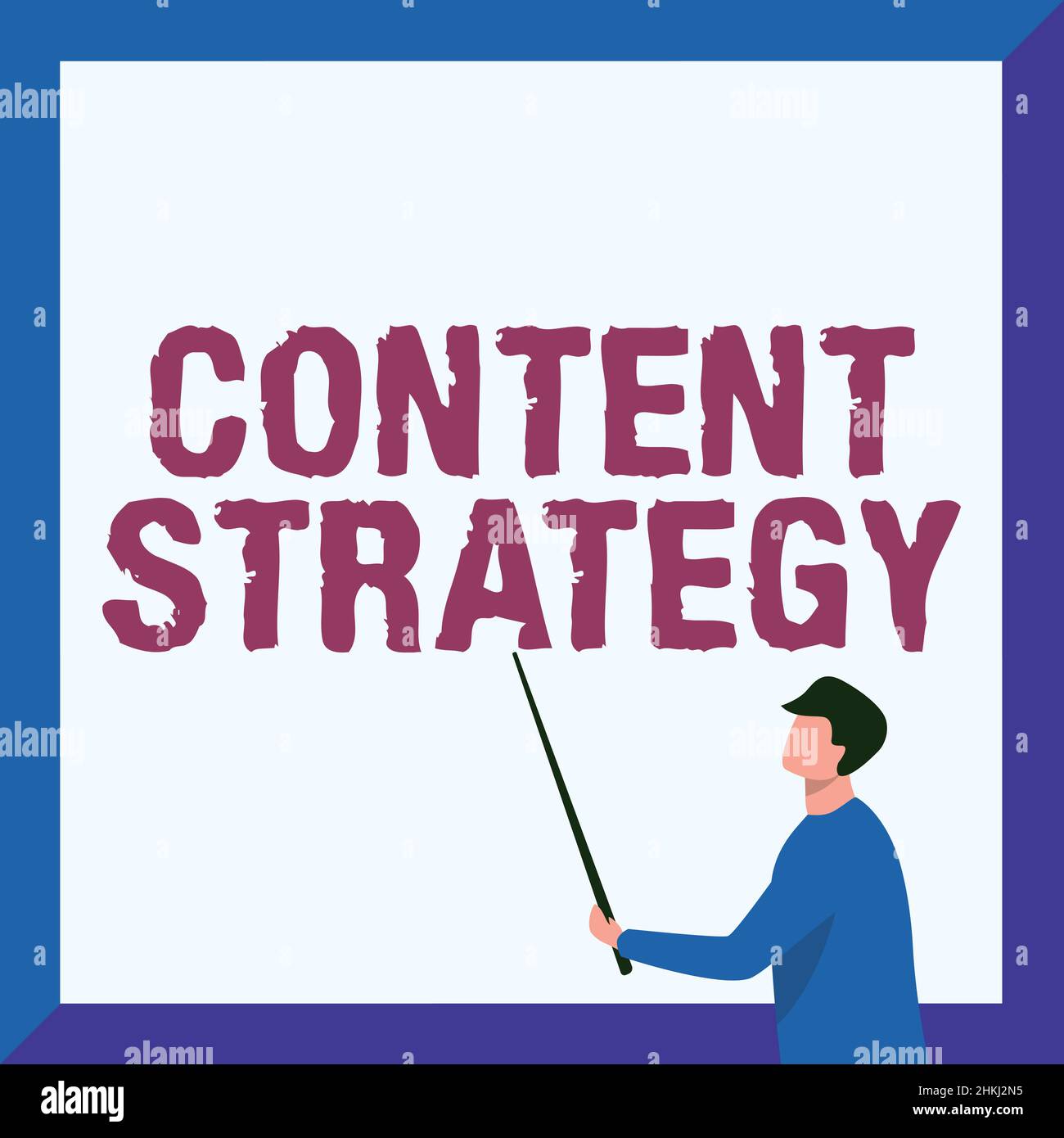 Text caption presenting Content Strategy. Business overview create ...