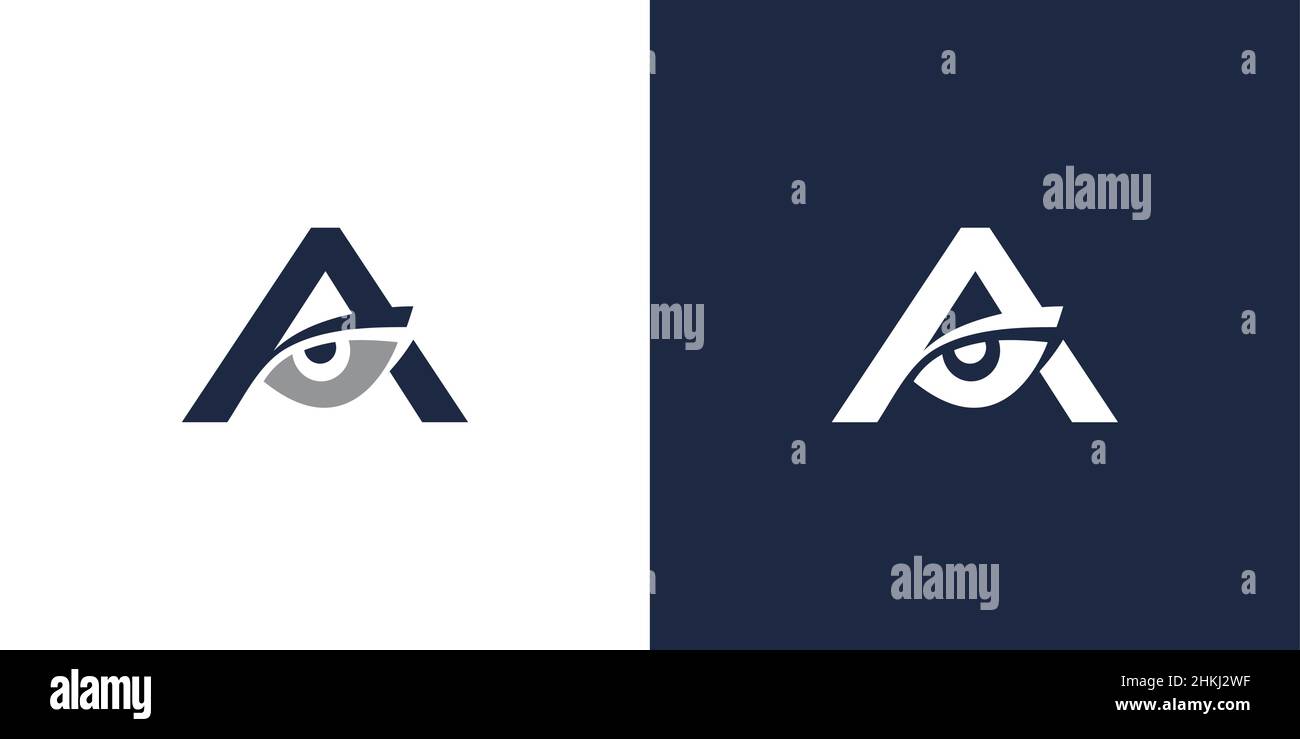Eye logo design with the initials of the letter A, modern and ...