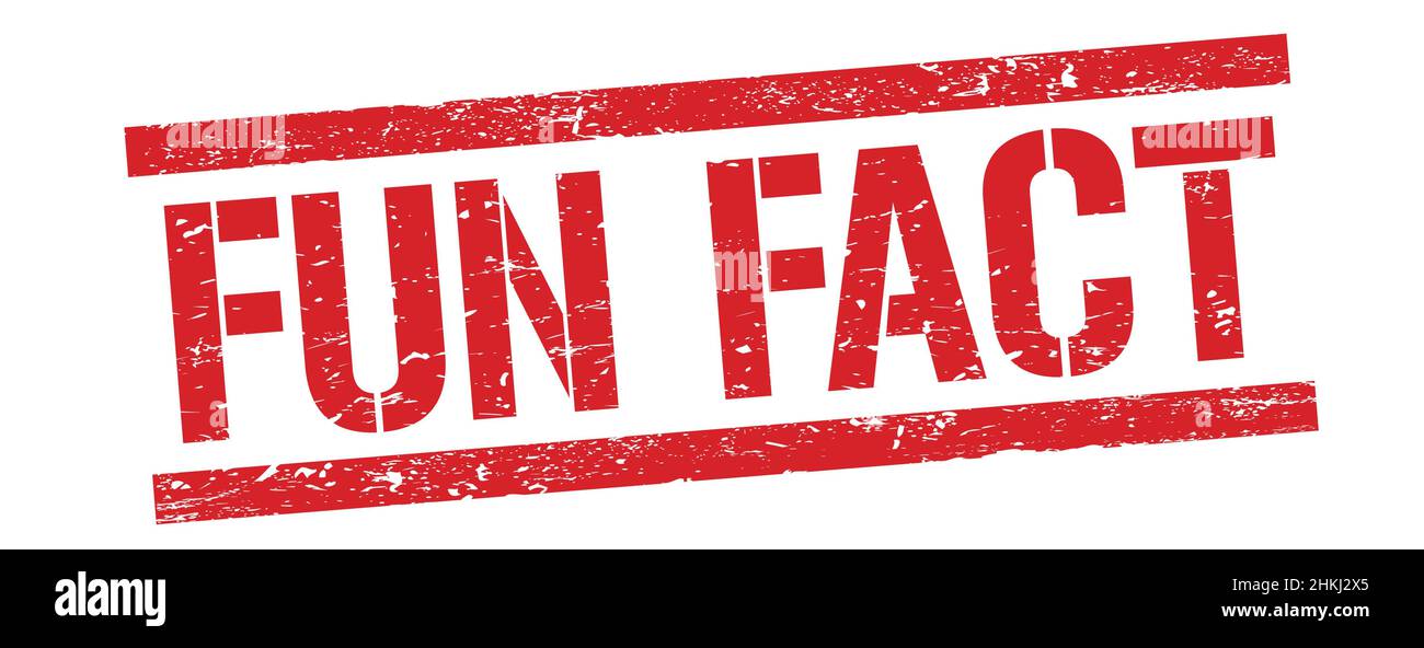 FUN FACT text on red grungy rectangle stamp sign Stock Photo - Alamy