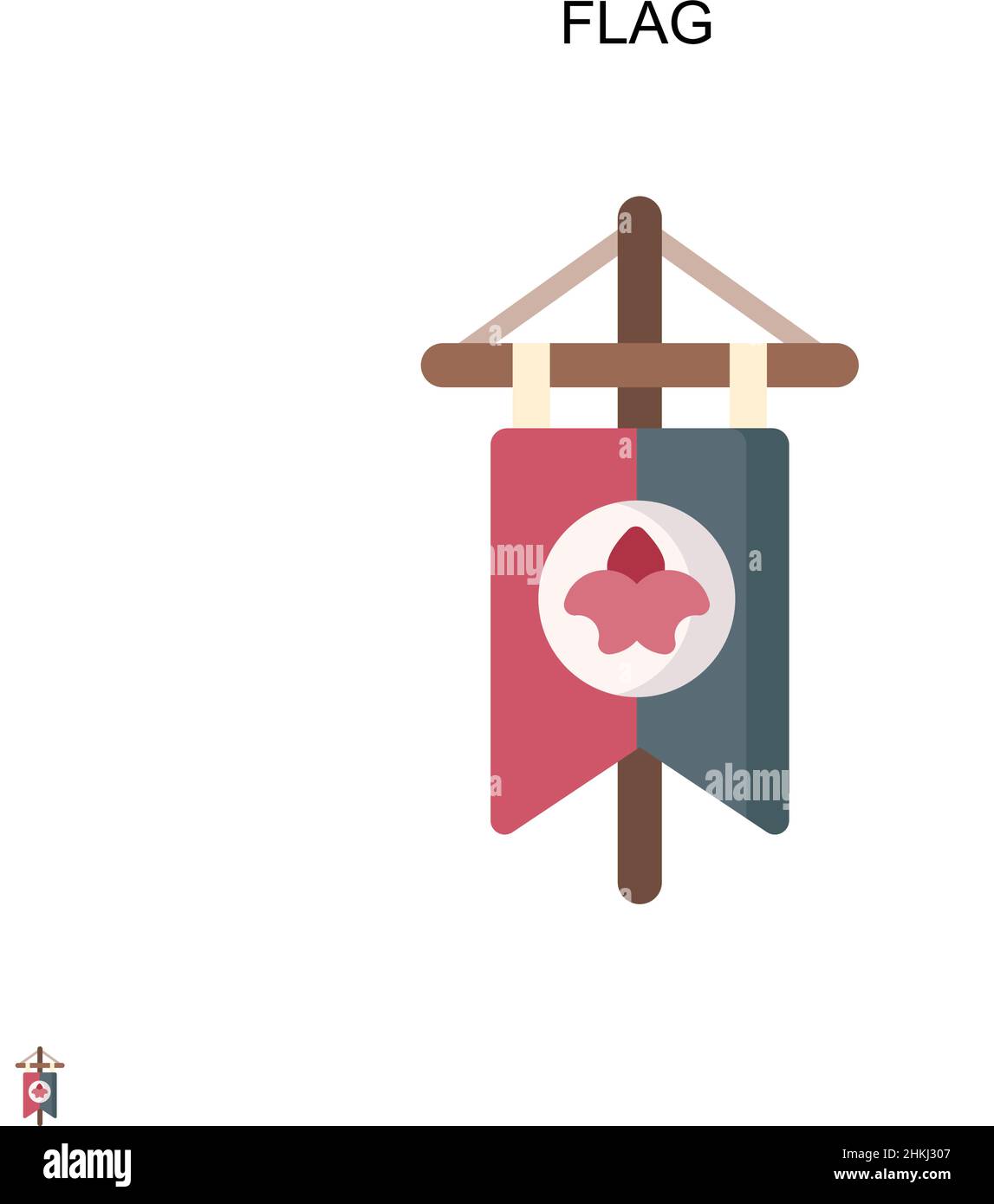 Flag Simple vector icon. Illustration symbol design template for web ...