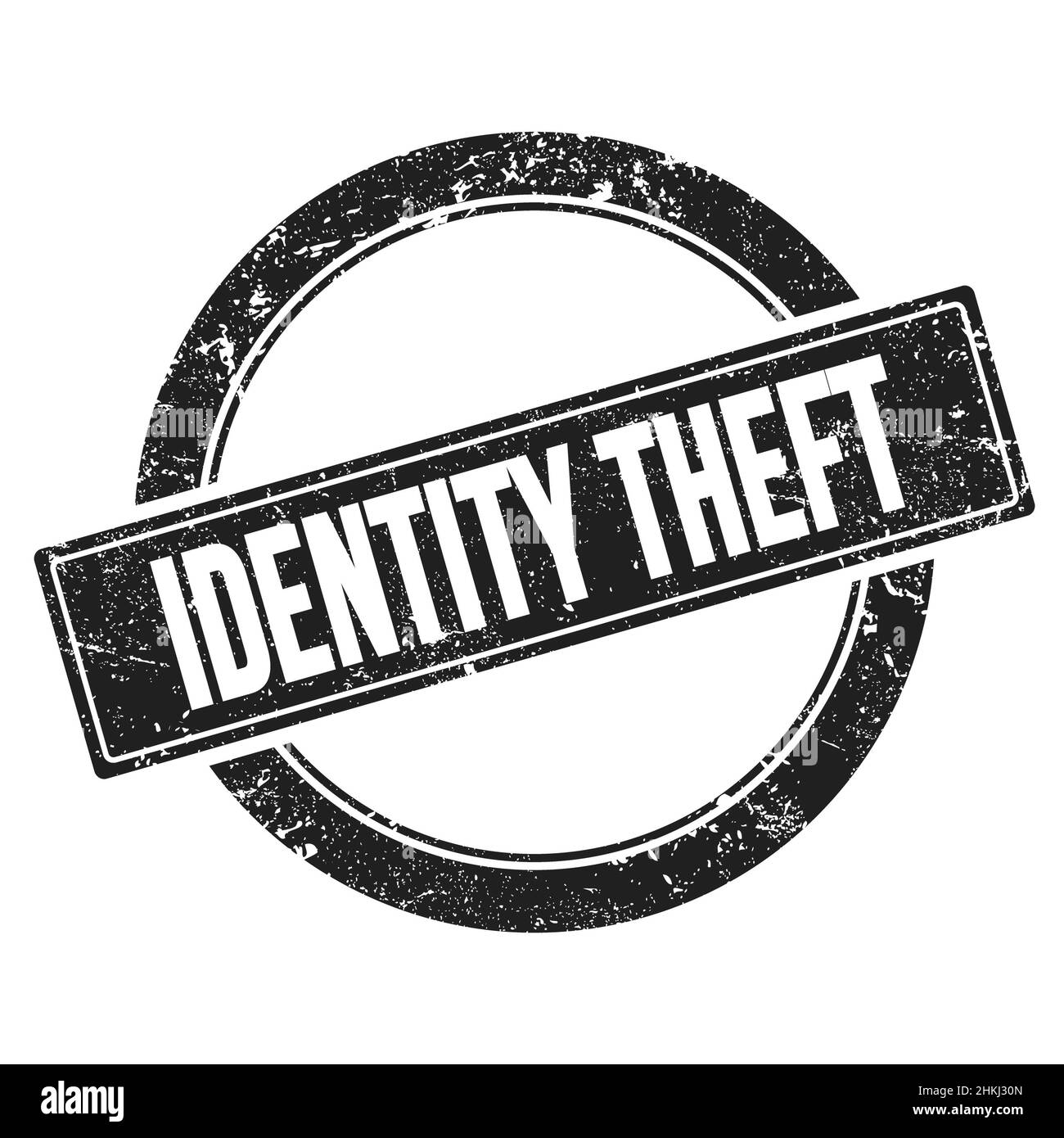 IDENTITY THEFT text on black grungy round vintage stamp Stock Photo - Alamy