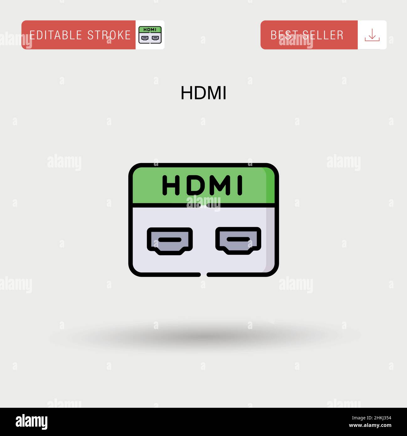 Hdmi Simple vector icon Stock Vector Image & Art - Alamy