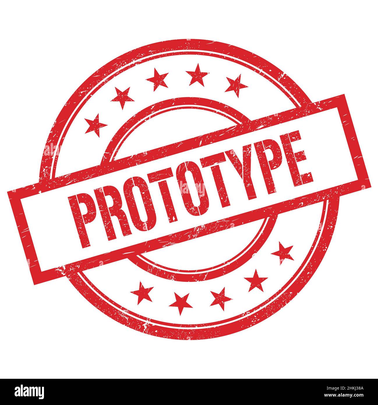 PROTOTYPE text written on red round vintage rubber stamp Stock Photo ...