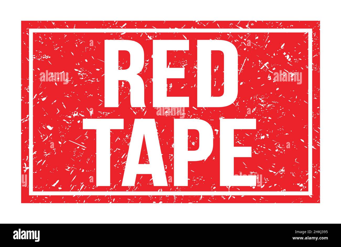 RED TAPE, words written on red rectangle stamp sign Stock Photo - Alamy