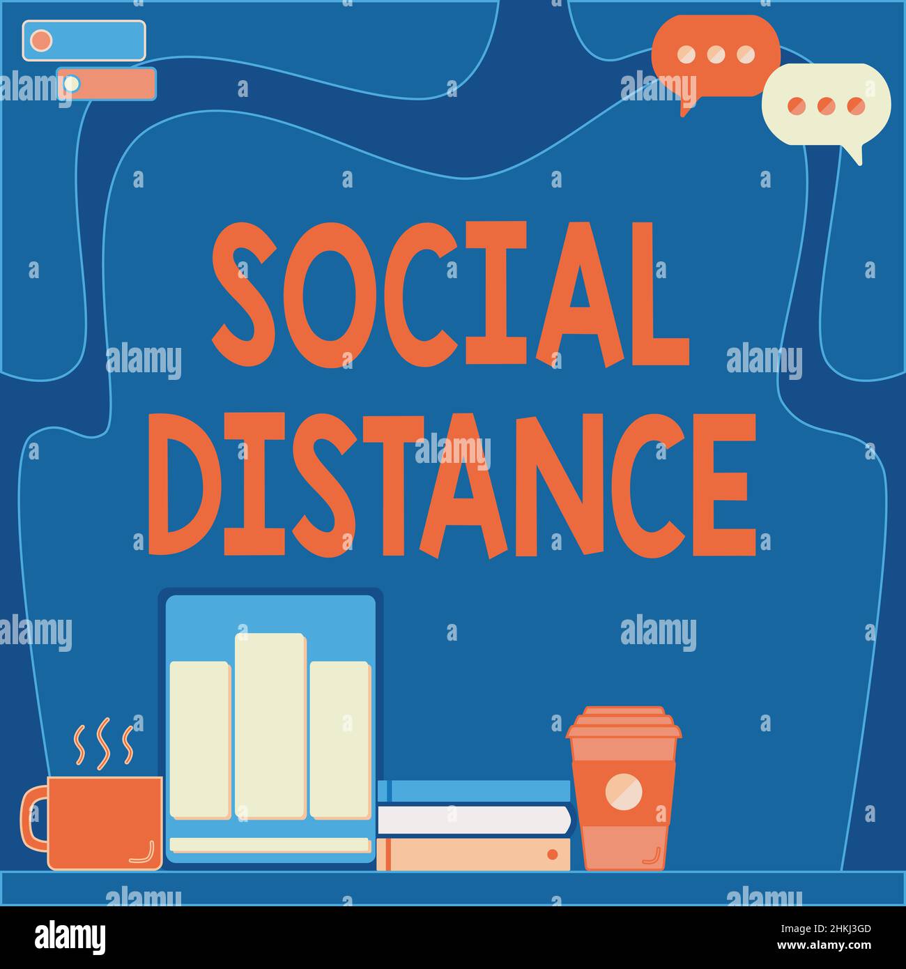 Sign displaying Social Distance. Business idea maintaining a high ...