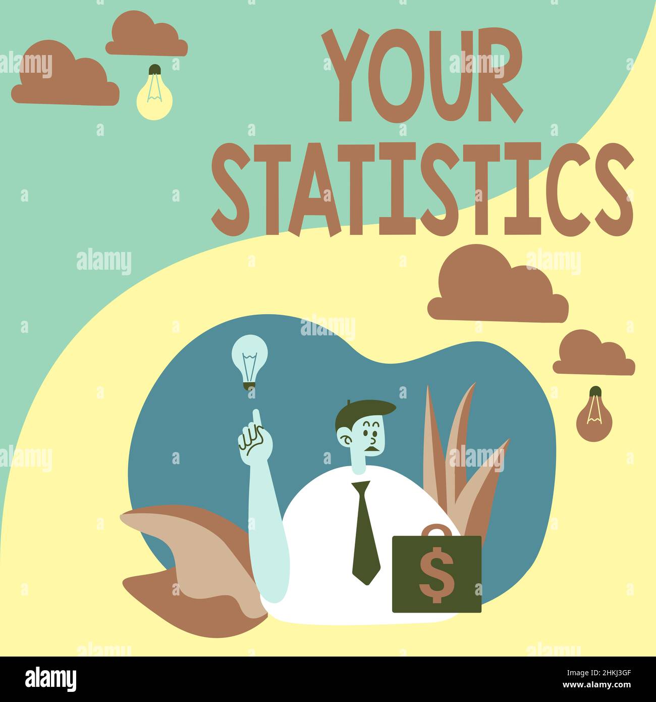 Conceptual caption Your Statistics. Concept meaning Your Statistics Man ...