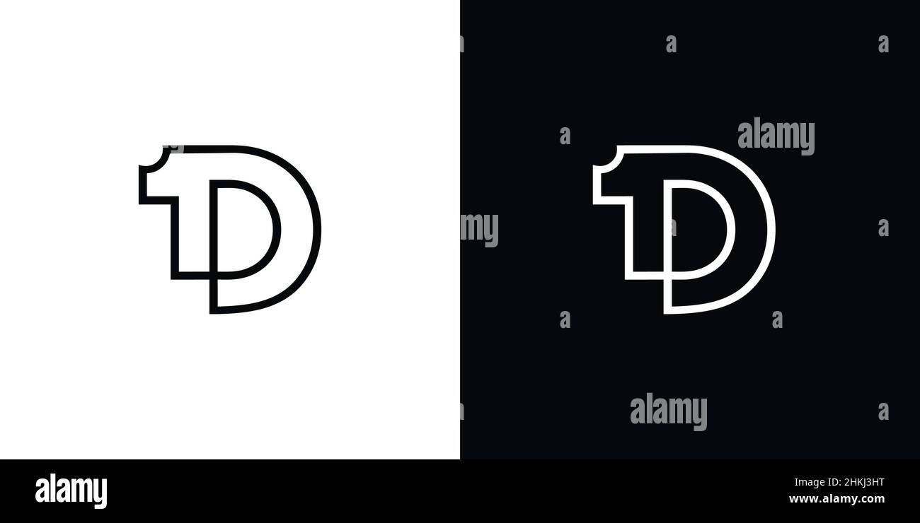 Simple and modern D1 logo design Stock Vector Image & Art - Alamy