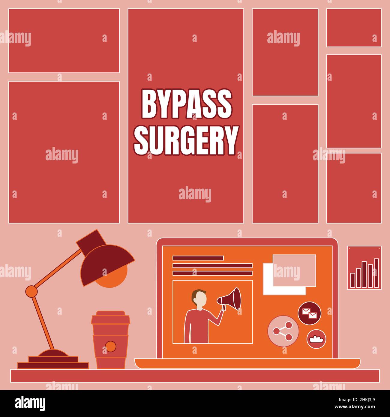 Hand writing sign Bypass Surgery. Word Written on type of surgery that ...