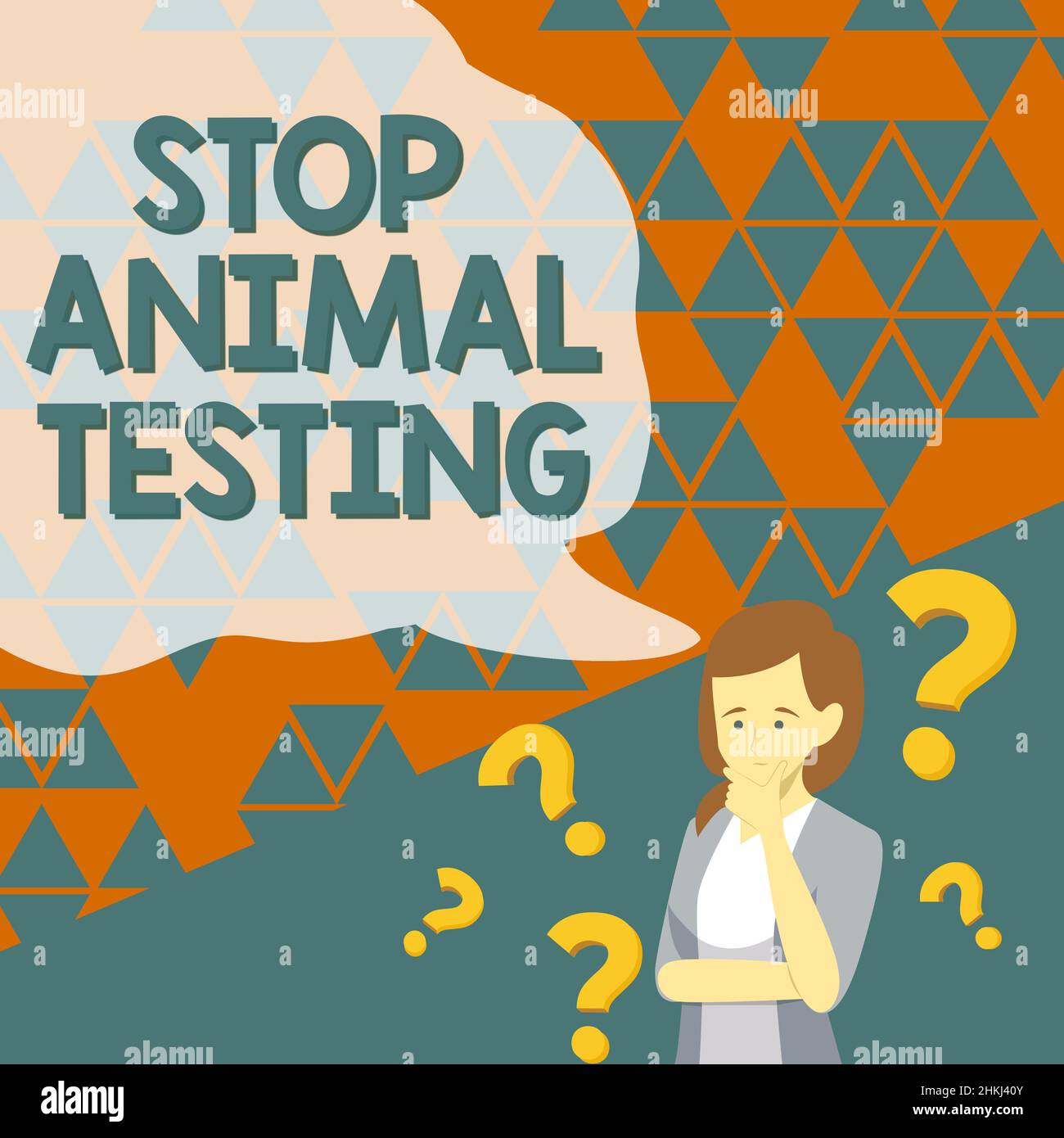 Conceptual display Stop Animal Testing. Word for scientific experiment ...