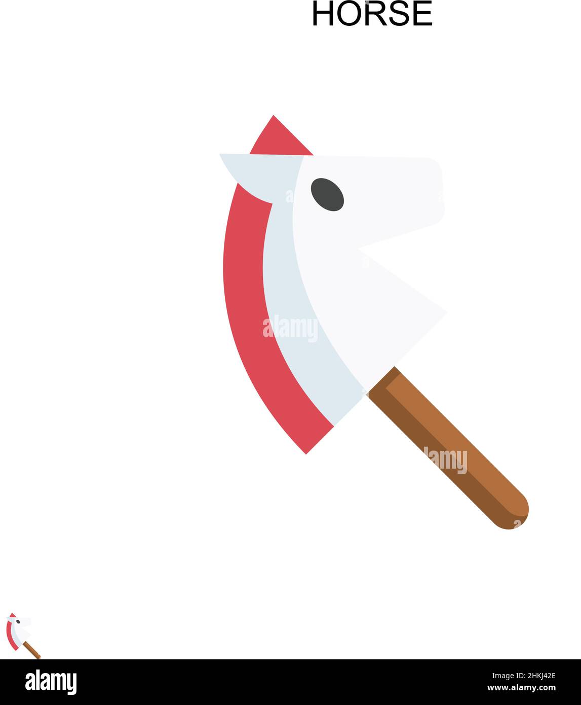 Horse Simple vector icon. Illustration symbol design template for web ...