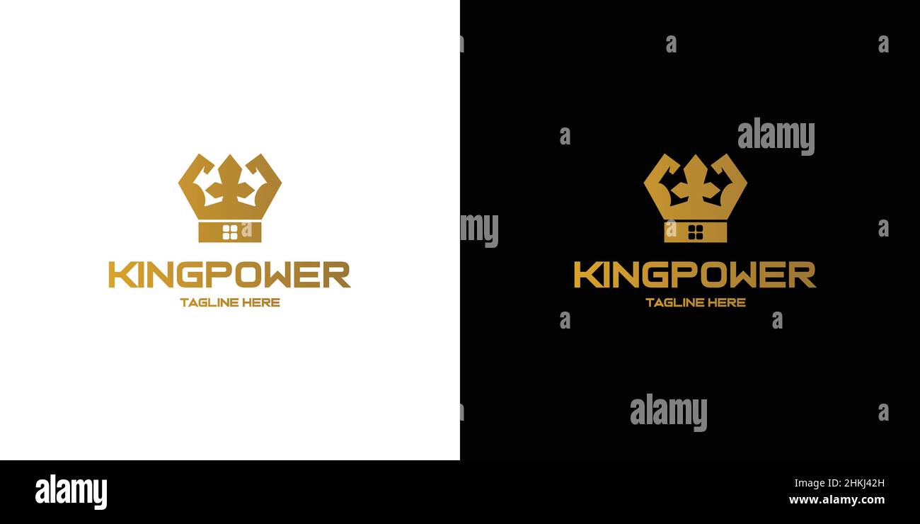 The king's logo design is attractive, unique and powerfull Stock Vector ...