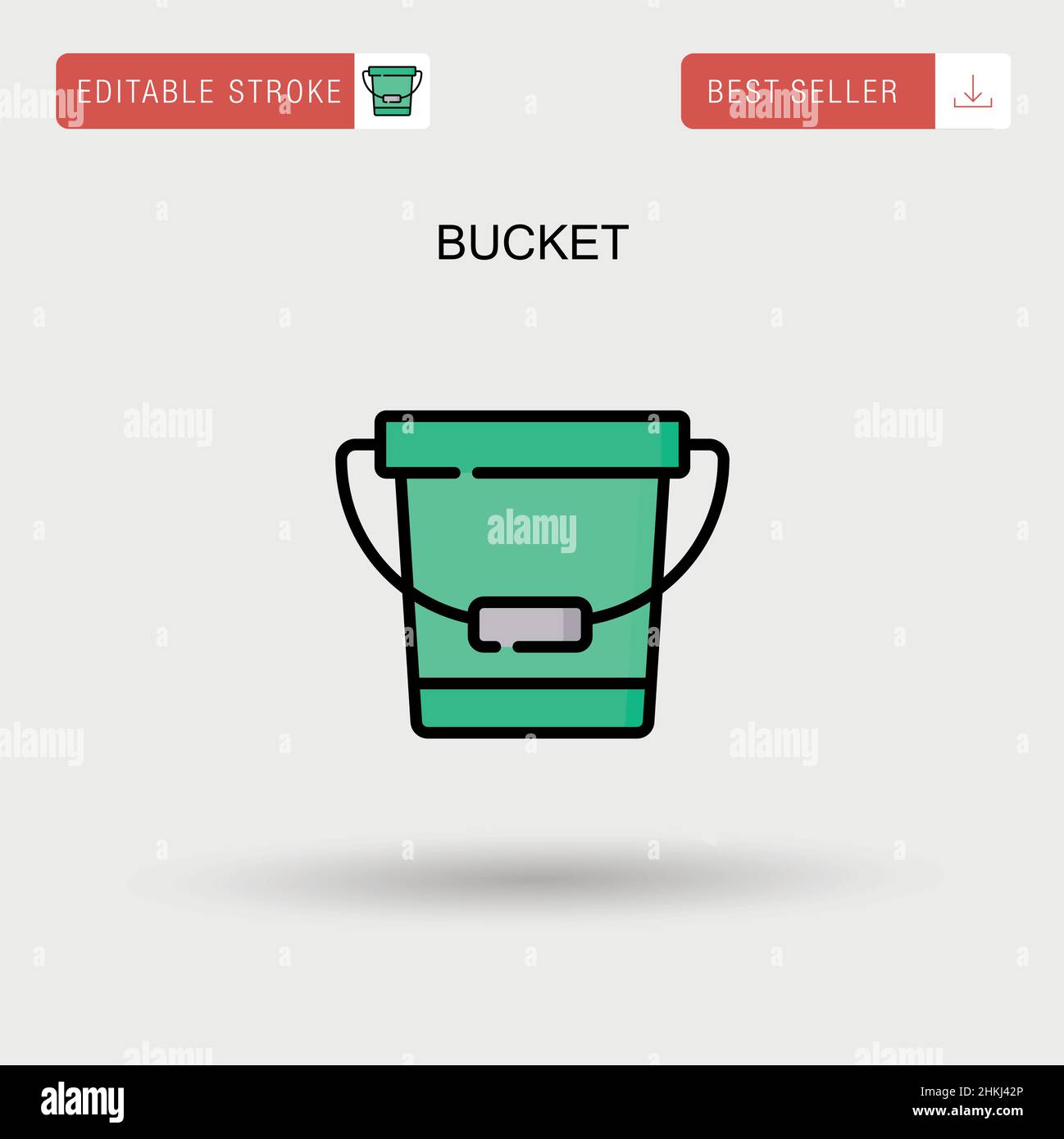Bucket Simple vector icon Stock Vector Image & Art - Alamy