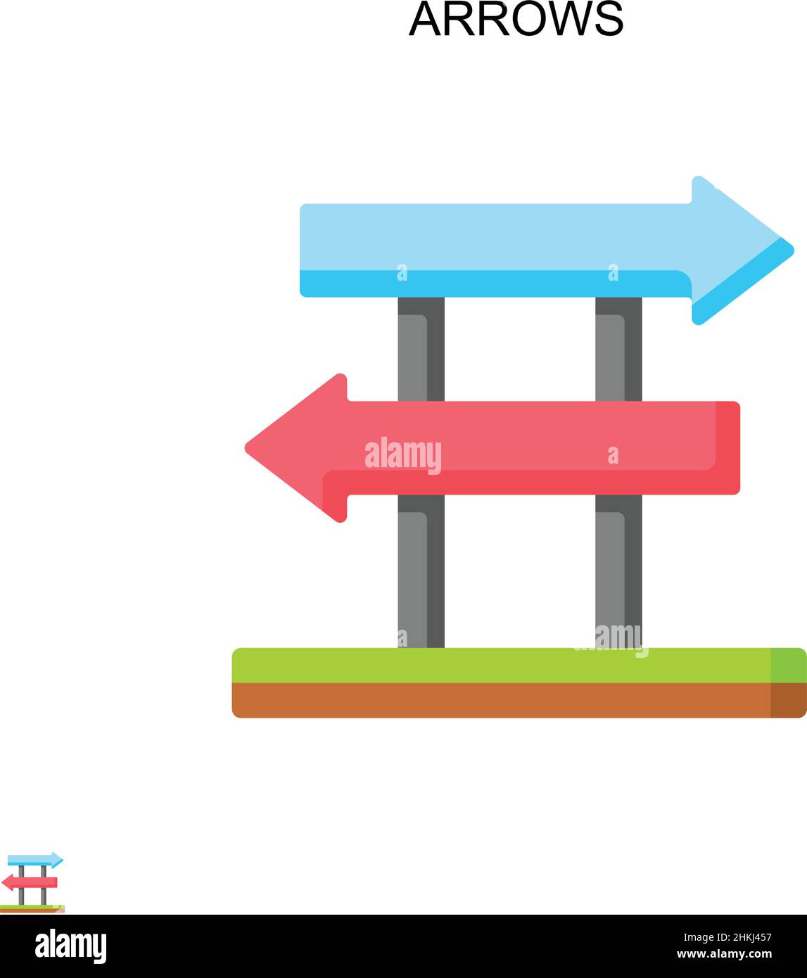 Arrows Simple vector icon. Illustration symbol design template for web ...