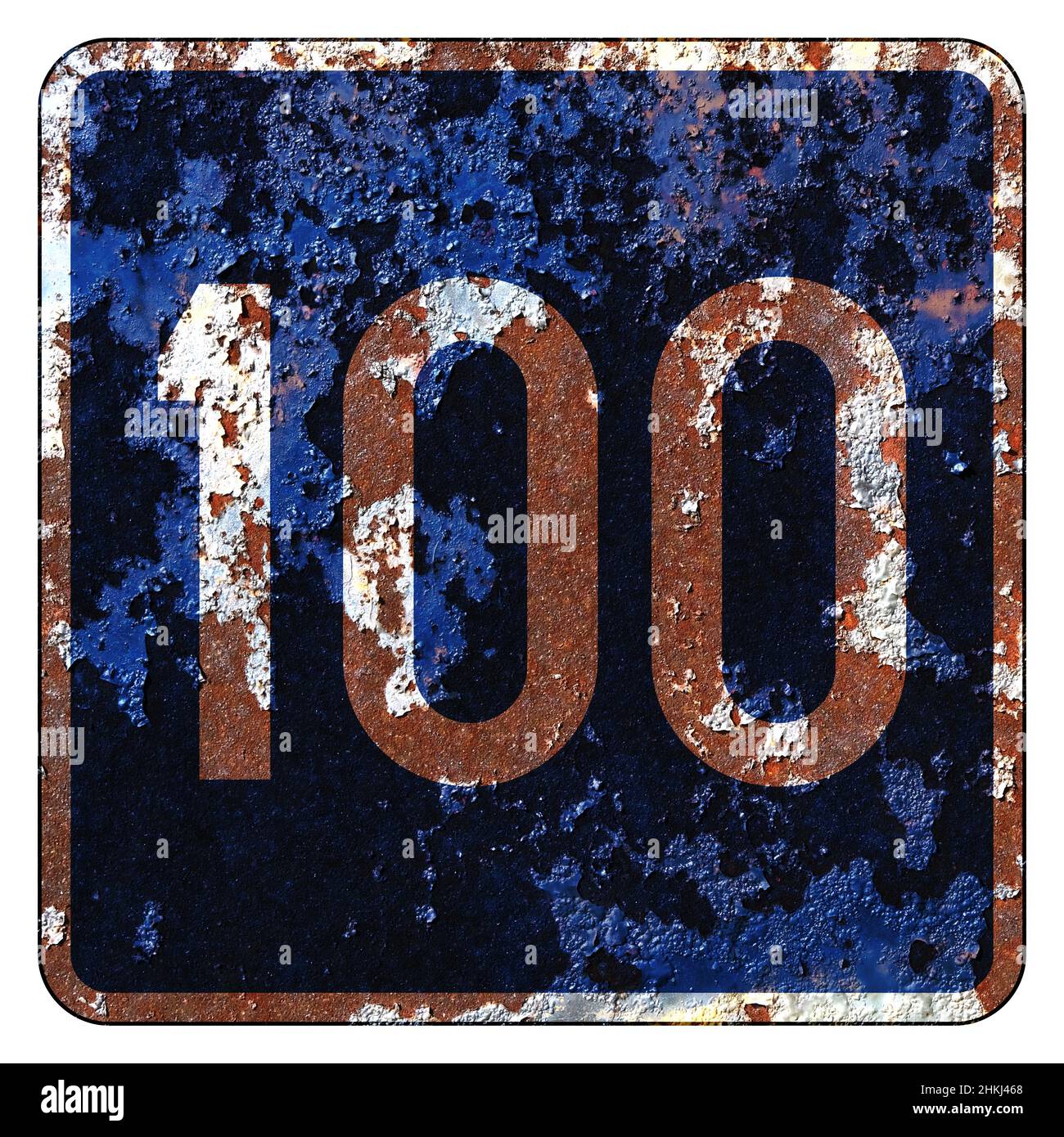 Old grunge EU road sign Indication sign - Advisory speed Stock Photo ...