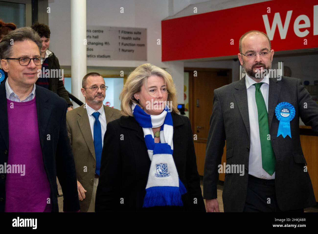 Anna Firth, Tory MP, at the verification and ballot count for the ...