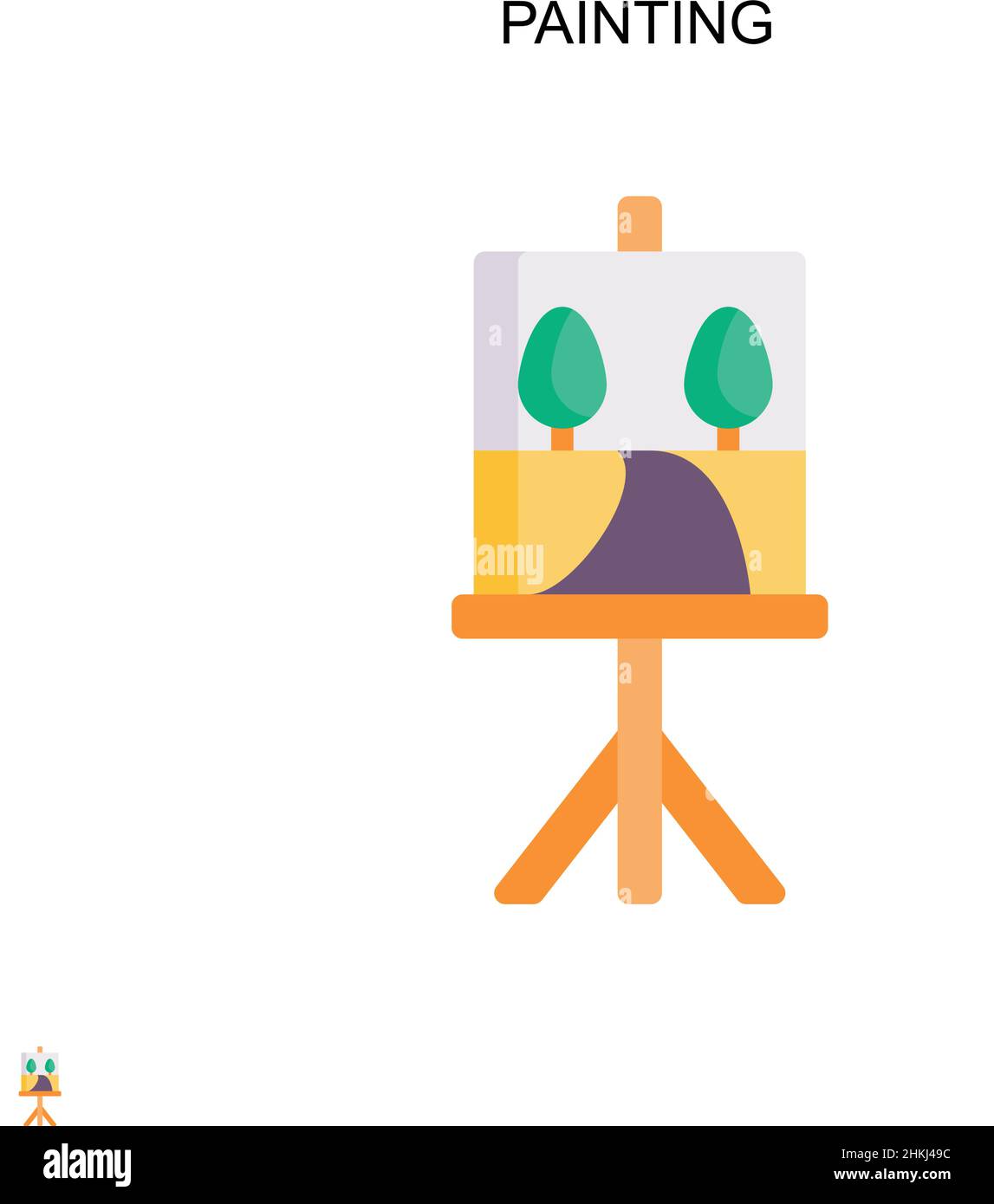 Painting Simple vector icon. Illustration symbol design template for ...