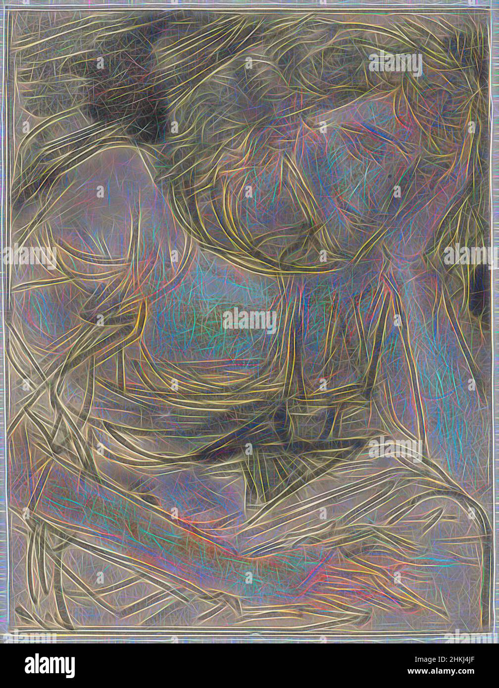 Inspired by Woman with hand under head, Reimagined by Artotop. Classic ...