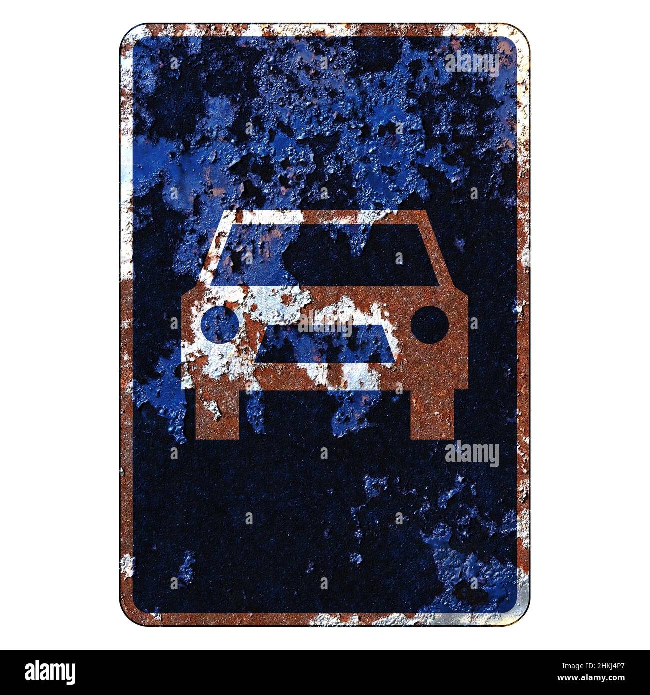 Old grunge EU road sign Special regulations - Limited access road Stock ...