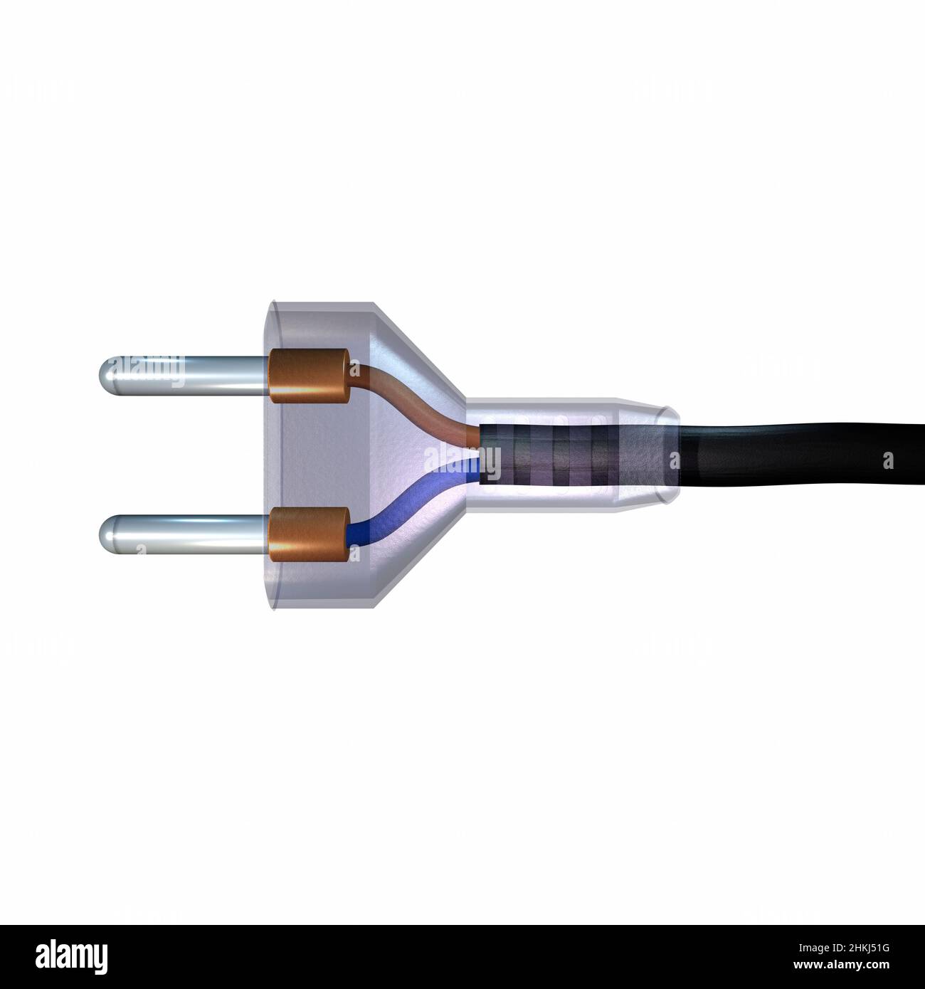 Two pin plug, illustration Stock Photo - Alamy