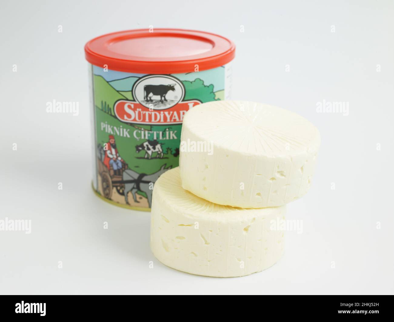 Turkish Beyaz Peynir goat, ewe or cow's milk cheese Stock Photo - Alamy