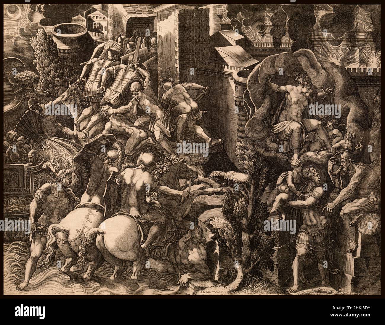 Aeneas escaping from the fall of Troy Stock Photo - Alamy