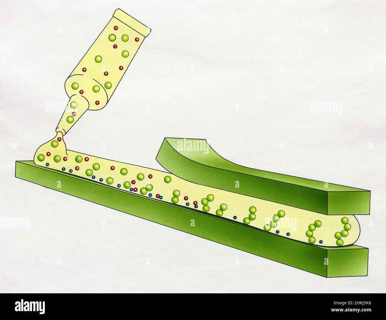 Adhesive at work, illustration Stock Photo - Alamy