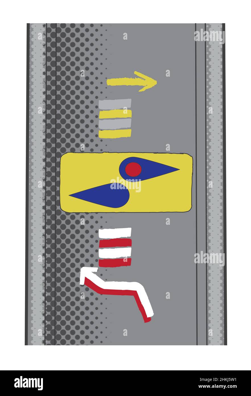 Directional markers and signals, illustration Stock Photo - Alamy