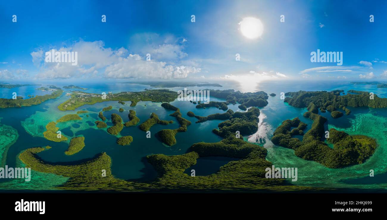 Ngermid Bay, 360 aerial photograph Stock Photo - Alamy