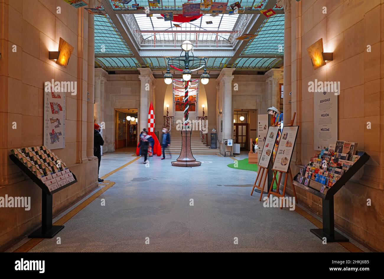 BRUSSELS, BELGIUM -8 JAN 2022- View of the Belgian Comic Strip Center ...