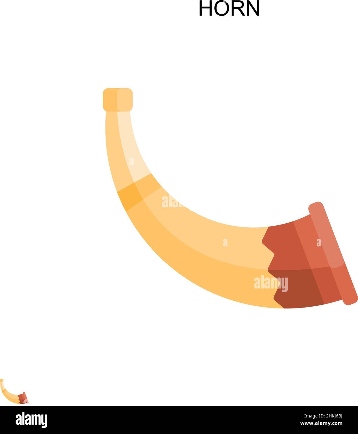 Horn Simple vector icon. Illustration symbol design template for web ...