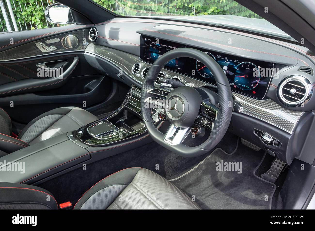 Hong Kong, China Oct 6, 2021 : Mercedes-AMG E53 2022 Interior Oct 6 ...