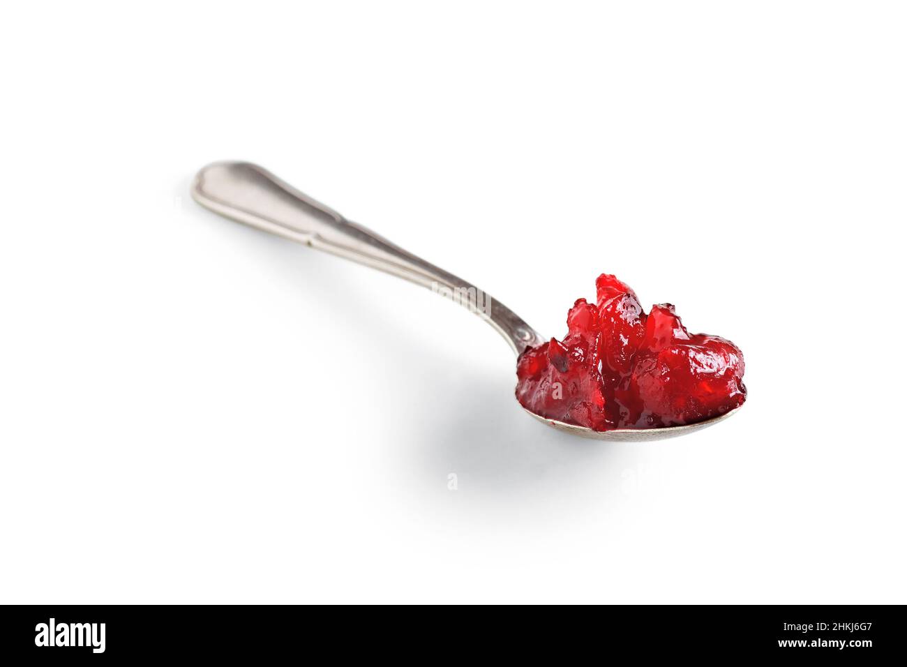 Spoon of bramble and apple jam Stock Photo - Alamy