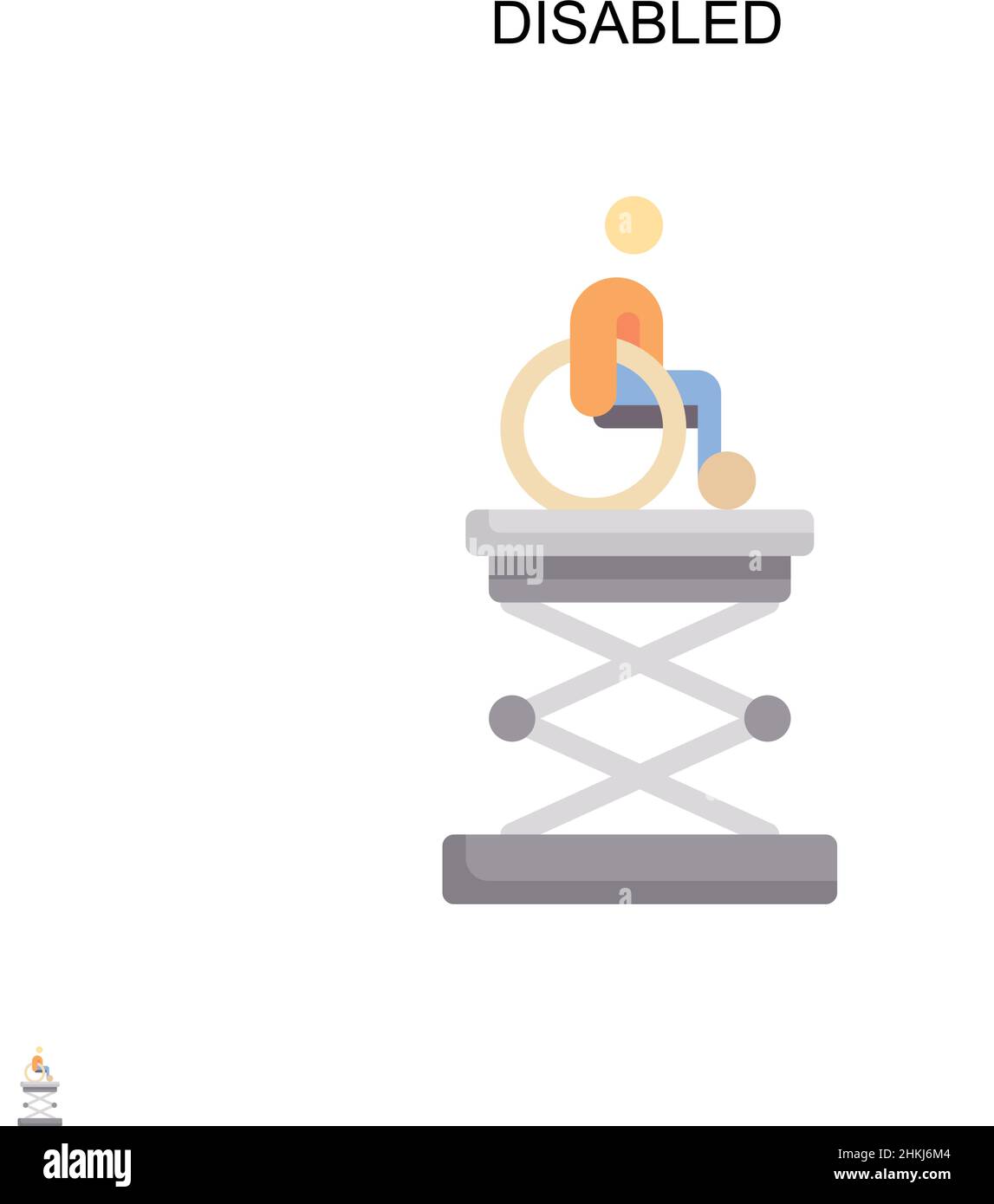 Disabled Simple vector icon. Illustration symbol design template for ...